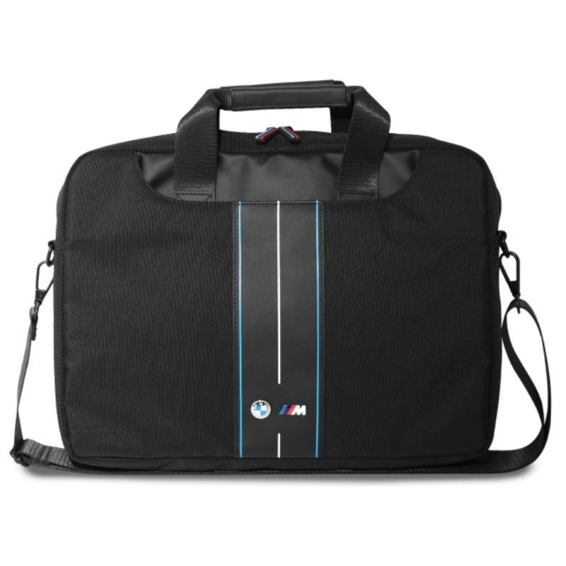 BMW Nylon Blue Stripe - 16" Notebook Bag (black) | Electronics ...