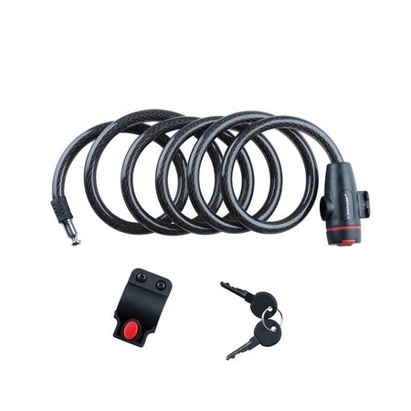 Dunlop - Keyed spiral bike lock 180 cm (Black) | Sports and tourism ...