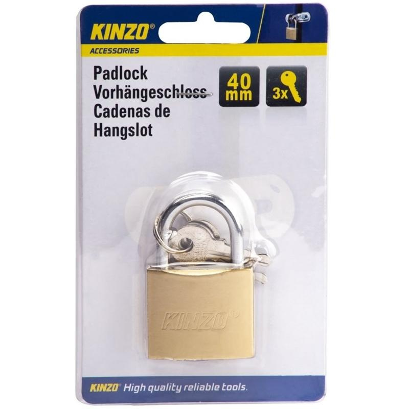 Kinzo - 40 mm padlock + 3 keys | Home and garden \ Tools \ Other ...