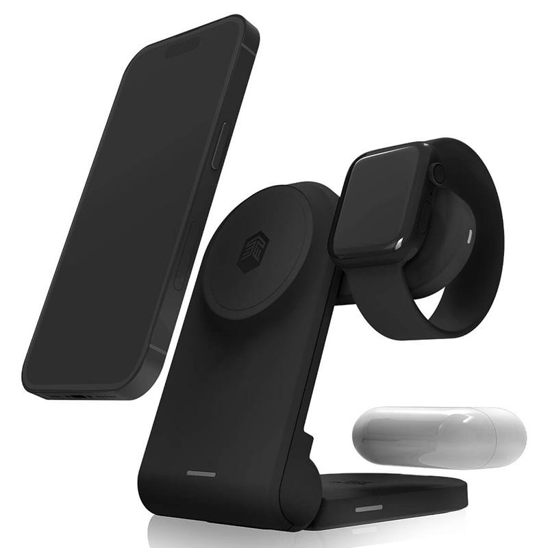 STM ChargeTree MAG - 3-in-1 mobile wireless charger with MagSafe (black ...