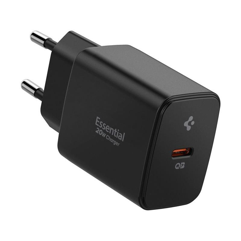 Spigen Essential EE201EU GaN - USB-C 20W Power Charger (Black ...