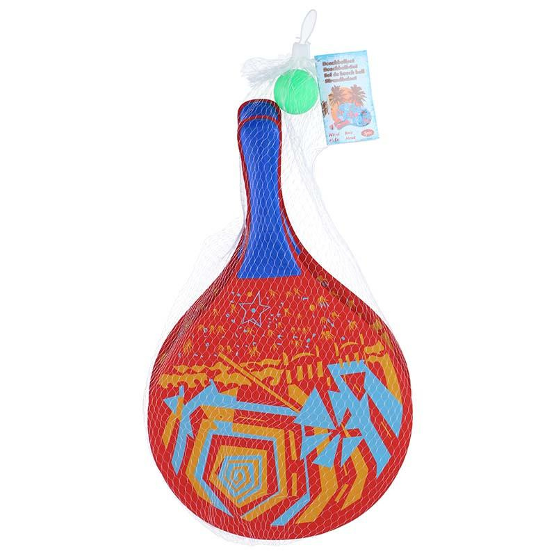 Beach rackets 2 pcs and ball (red / blue) | Sports and tourism ...
