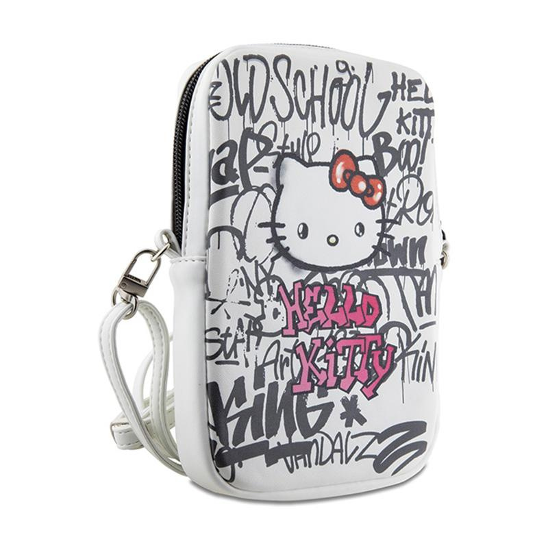 Hello Kitty Graffiti Kitty Head - Crossbody bag for phone (white ...