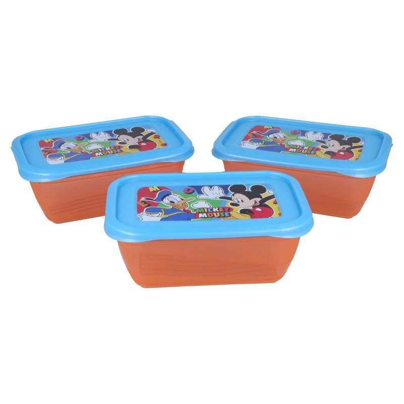 Mickey Mouse - Set of 540ml food containers (3pcs.) | Child \ Meals | FORCETOP - Premium Brands ...