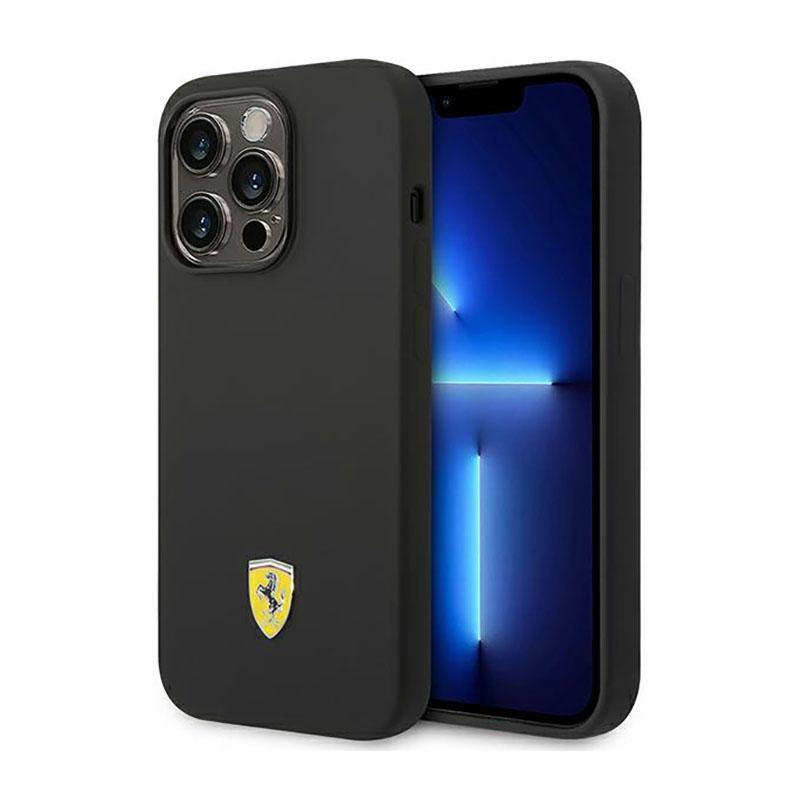 Ferrari Silicone Metal Logo - iPhone 14 Pro Case (black) | Electronics ...