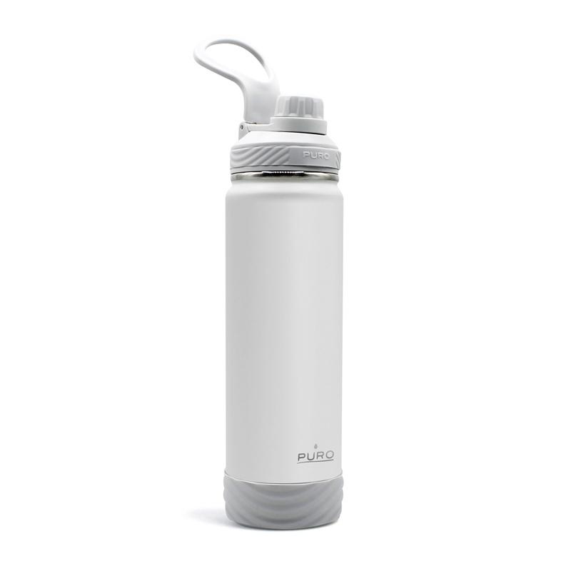 PURO Outdoor - Butelka termiczna ze stali nierdzewnej 750 ml (Light Grey) | Sport i turystyka ...